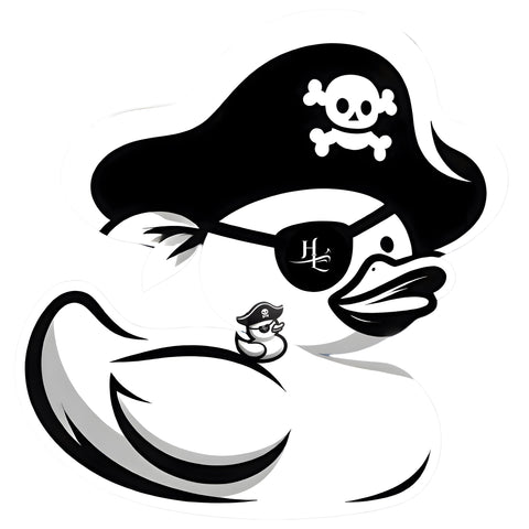 Duck Pirate Sticker - Vinyl Decal Captain Duckie Eyepatch Ducky 2 ...