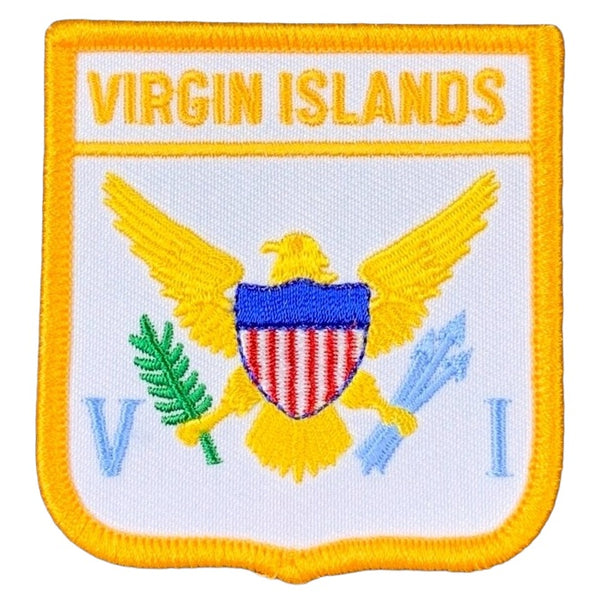 Virgin Islands Patch - United States Embroidered Flag Shield Badge 2.7 ...