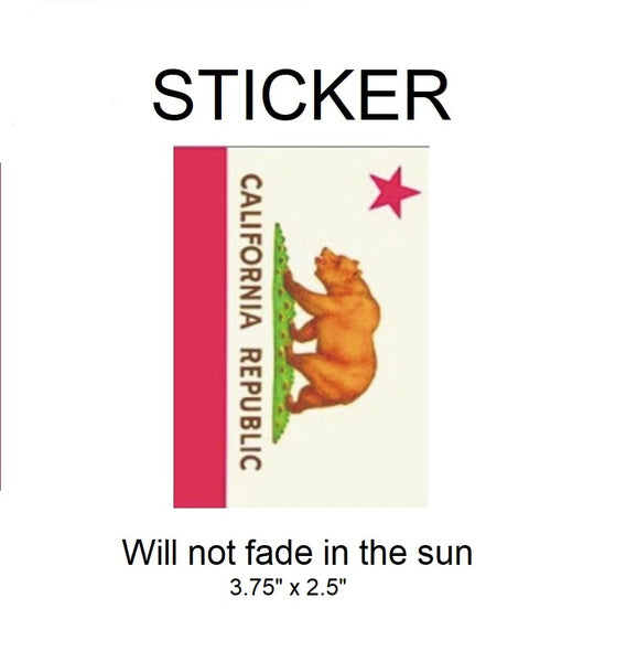 California Sticker - CA Flag Vinyl Decal, UV Protection, Fade Proof 3 ...