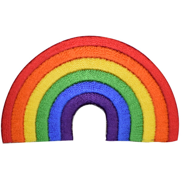 Rainbow Applique Patch - Colorful Embroidered Good Luck Badge 2-5/8 ...