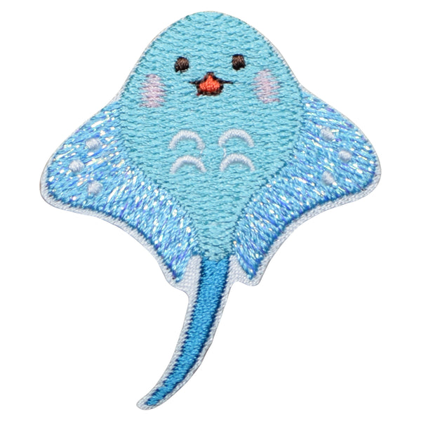 Small Stingray Applique Patch - Shimmery Ocean Sea Creature Fish Badge ...