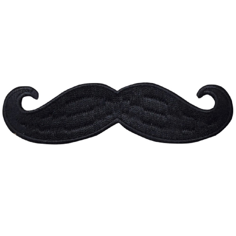 Mustache Applique Patch - Men's Grooming Handlebar Facial Hair Embroid ...