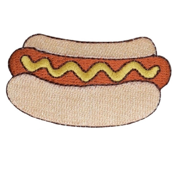 Hot Dog Applique Patch - Hotdog Sausage Embroidered Food Badge 2.5" (I ...